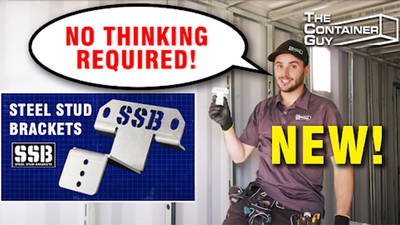 DIY - Framing a Shipping Container Using Our NEW Steel Stud Brackets ...