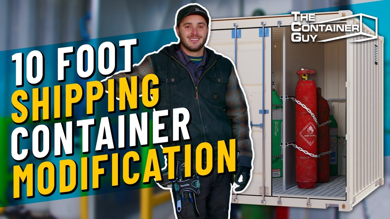 We Modified a 10 Foot Shipping Container Into a Bottle Storage Shack ...